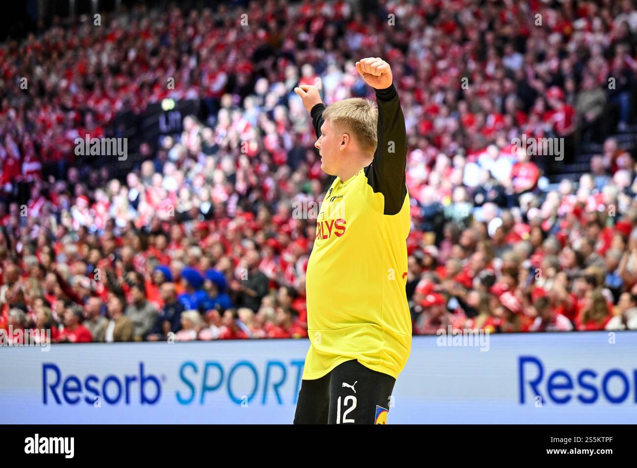 Herning, Denmark. 14th Jan, 2025. Emil Nielsen of Danmark during IHF ...