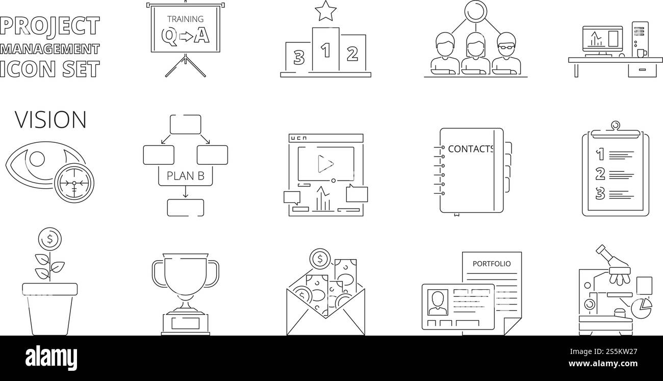 Project management symbols. Business planning processes web crm systems ...