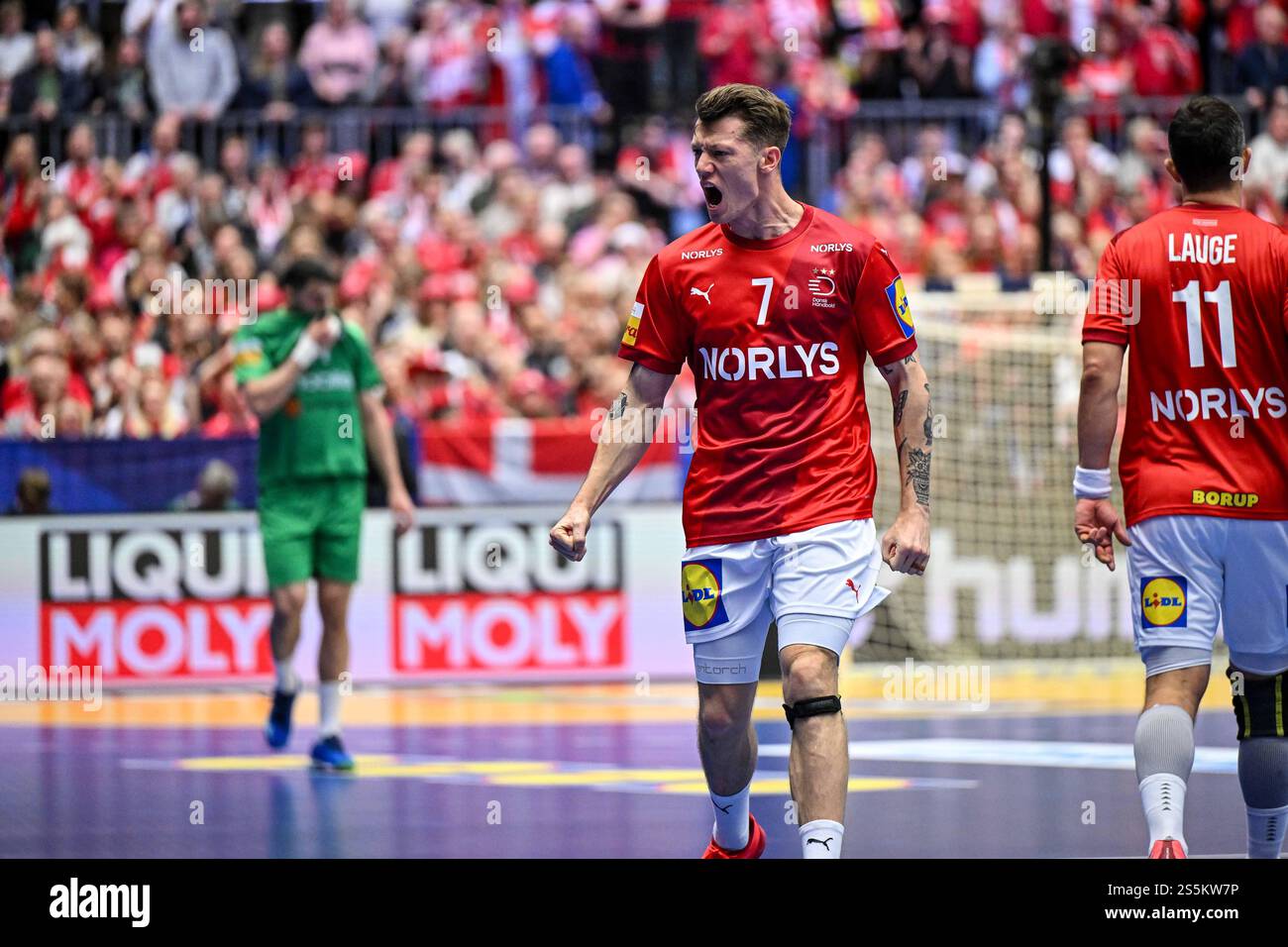 Herning, Denmark. 14th Jan, 2025. Emil M. Jakobsen of Danmark during ...