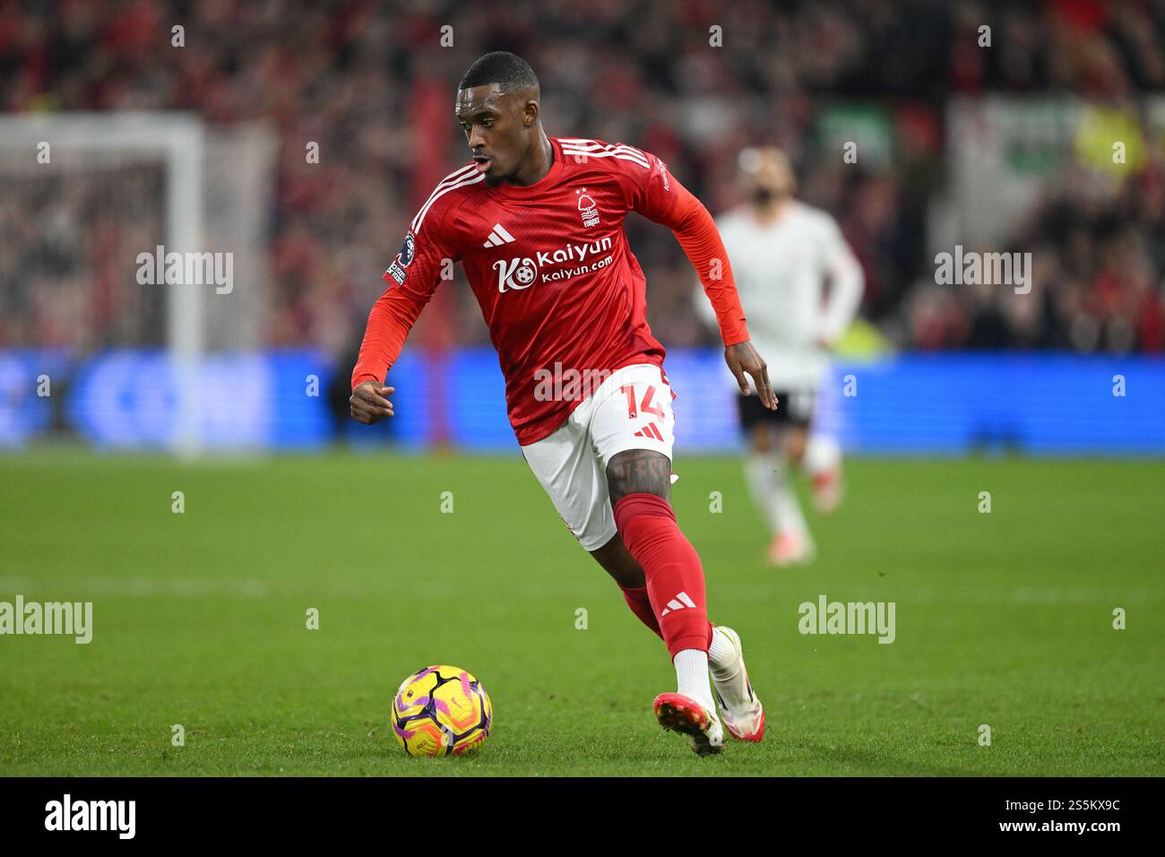 Callum Hudson-Odoi of Nottingham Forest in action during the Premier ...