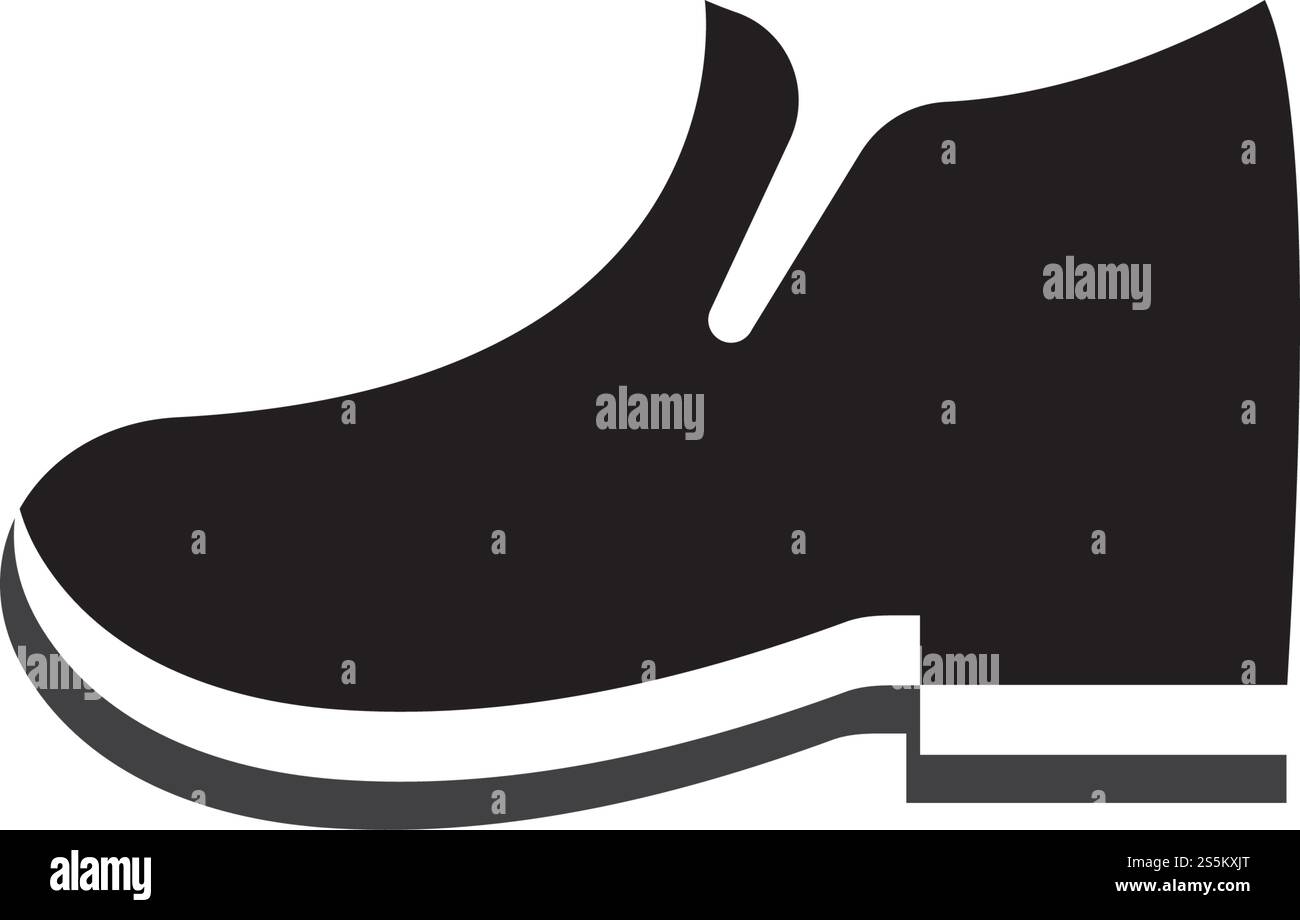 Shoe man logo vector Black and White Stock Photos & Images - Alamy