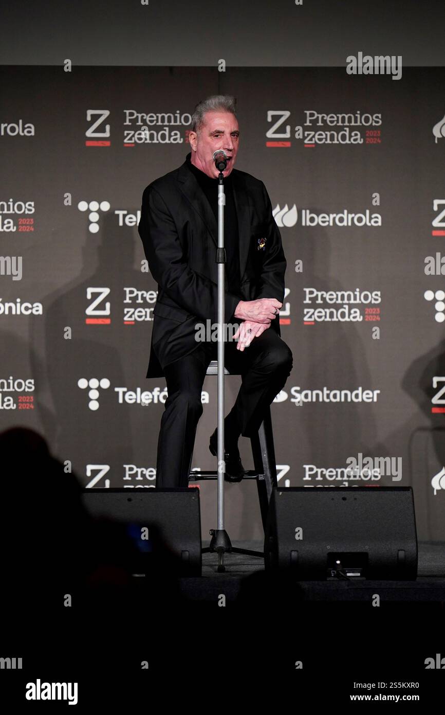 Singer Loquillo performs during the award ceremony of the first edition ...