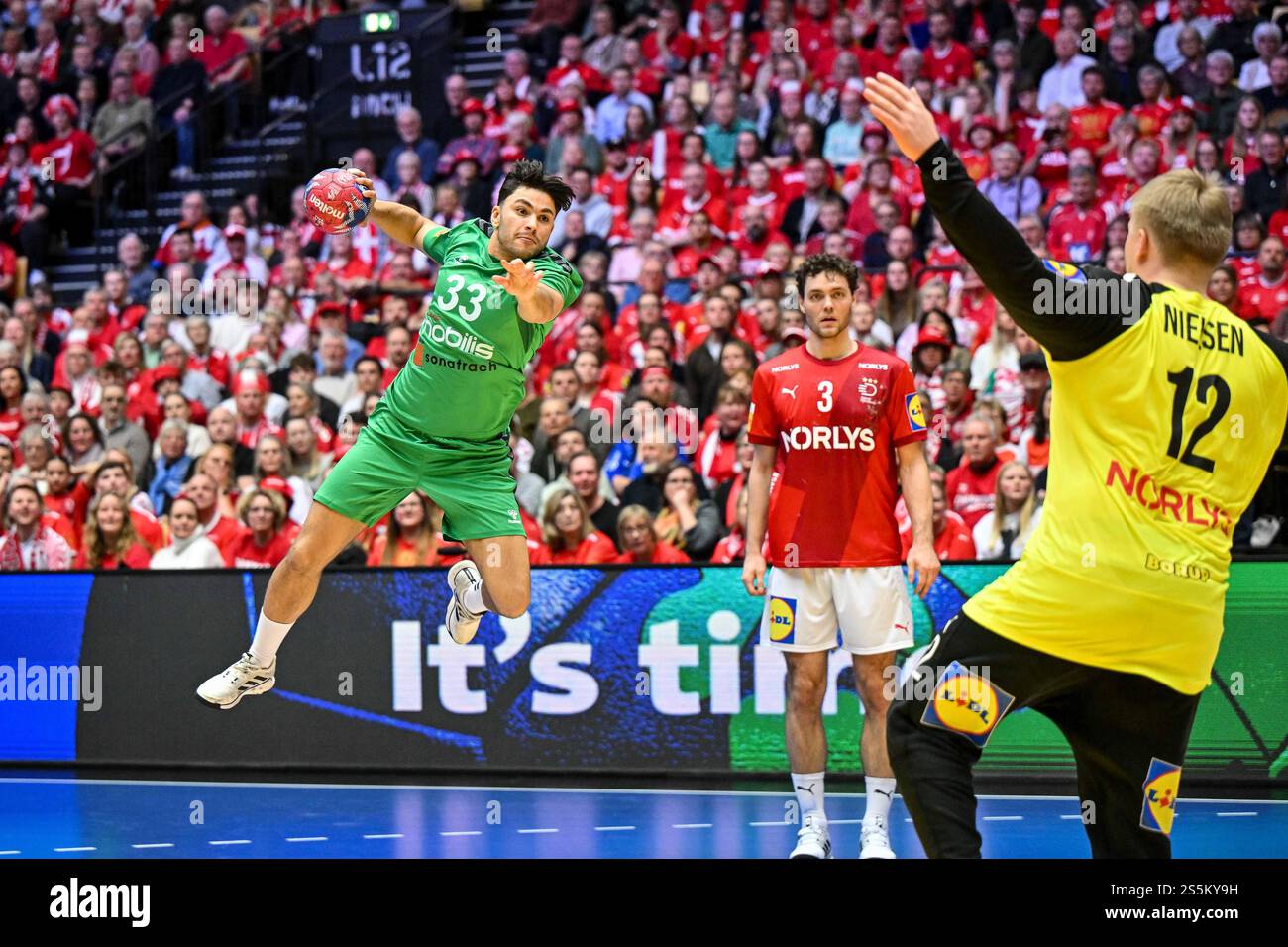 Mounir Chehri of Algeria during IHF Men's - Handball World Championship ...