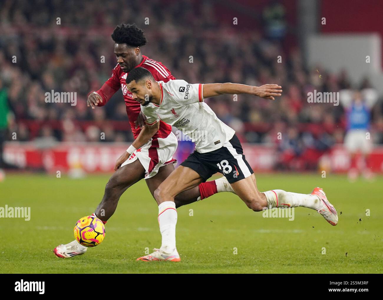 Nottingham, England, 14th January 2025. Ola Aina of Nottingham Forest ...