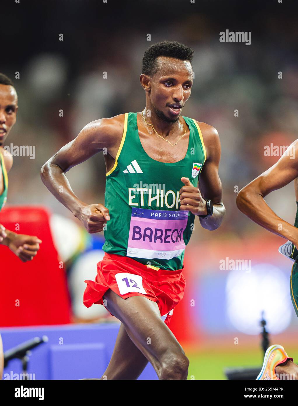 Selemon Barega participating in the 10.000 meters at the Paris 2024 ...