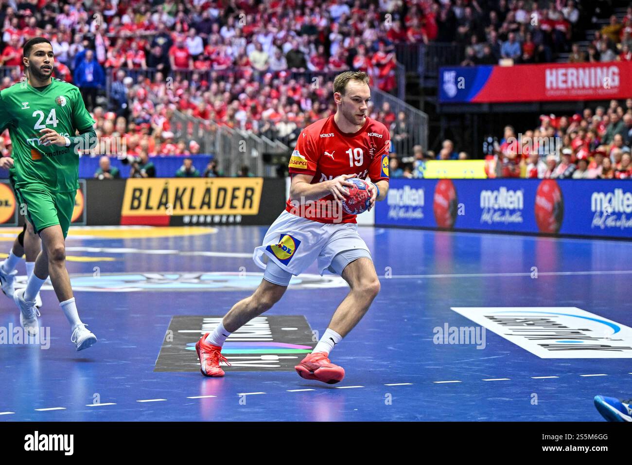 Herning, Denmark. 14th Jan, 2025. Mathias Gidsel of Danmark during IHF ...