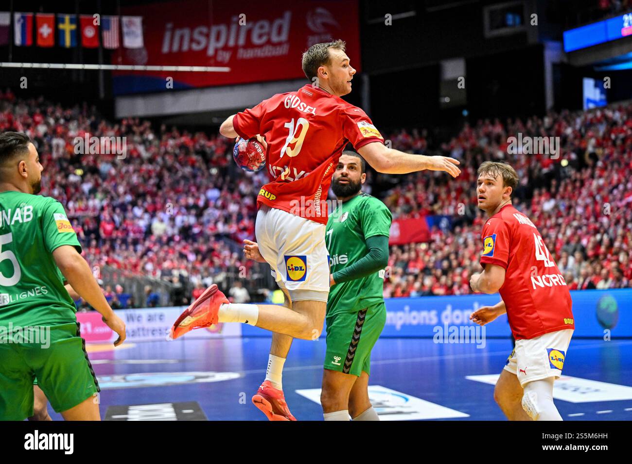 Herning, Denmark. 14th Jan, 2025. Mathias Gidsel of Danmark during IHF ...