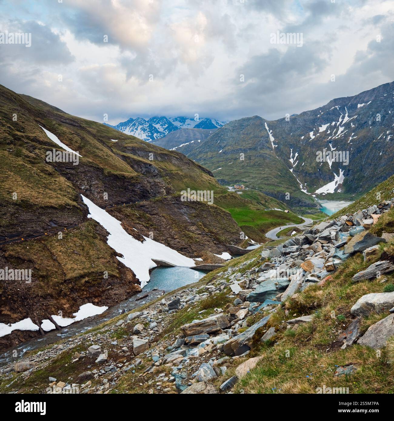 Summer Alps mountain (view from Grossglockner High Alpine Road Stock ...