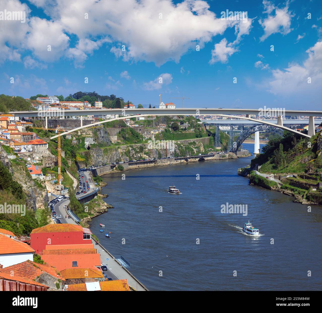 Ponte do Infante, Maria Pia Bridge and St John's Bridge over Douro ...
