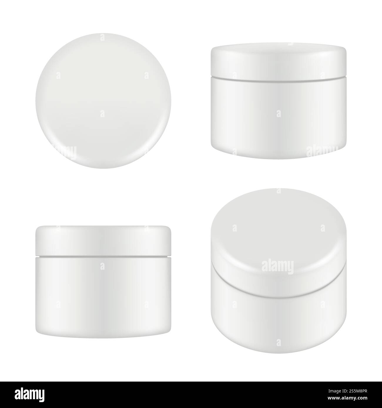 Cosmetic package. Rounded cleaning cream plastic tube box container top ...