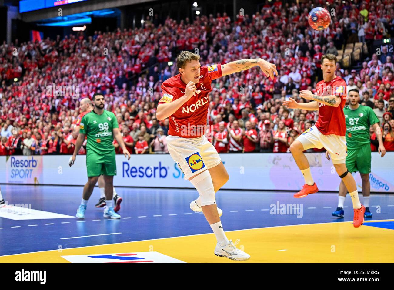 Herning, Denmark. 14th Jan, 2025. Emil W. Madsen of Danmark during IHF ...