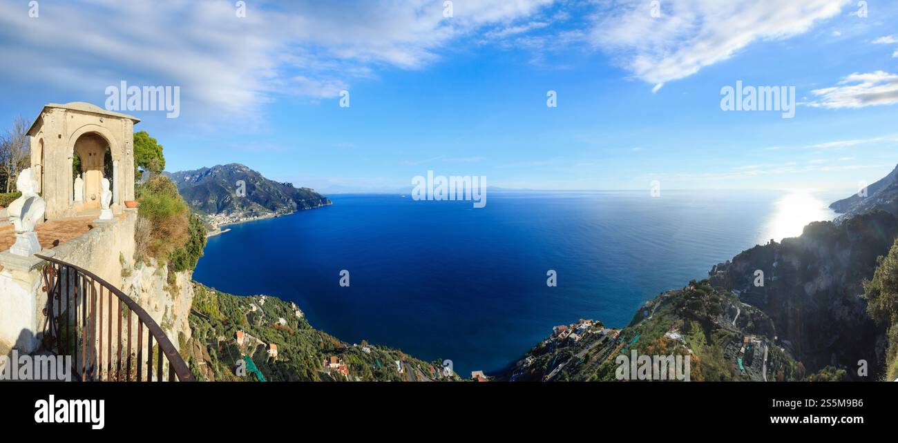 Sea view from Villa Cimbrone terrace (Ravello, Amalfi coast, Italy ...