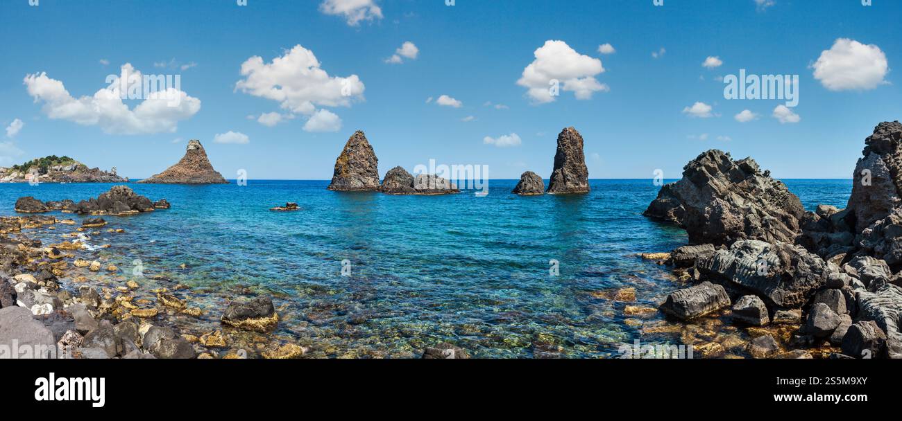 Cyclopean Coast and the Islands of the Cyclops on Aci Trezza town ...