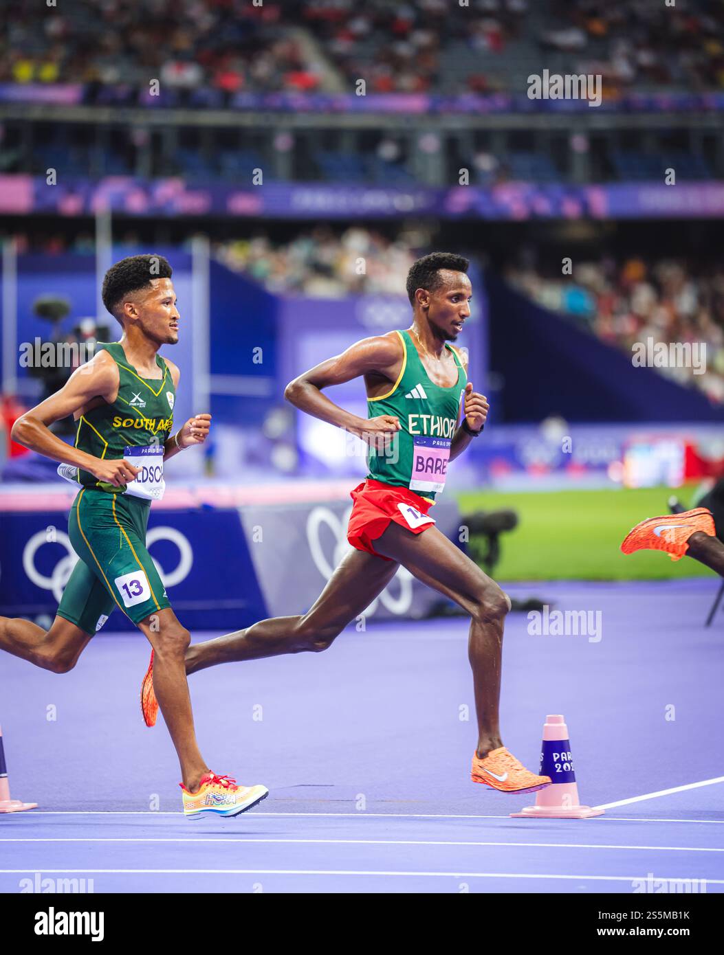 Selemon Barega participating in the 10.000 meters at the Paris 2024 ...