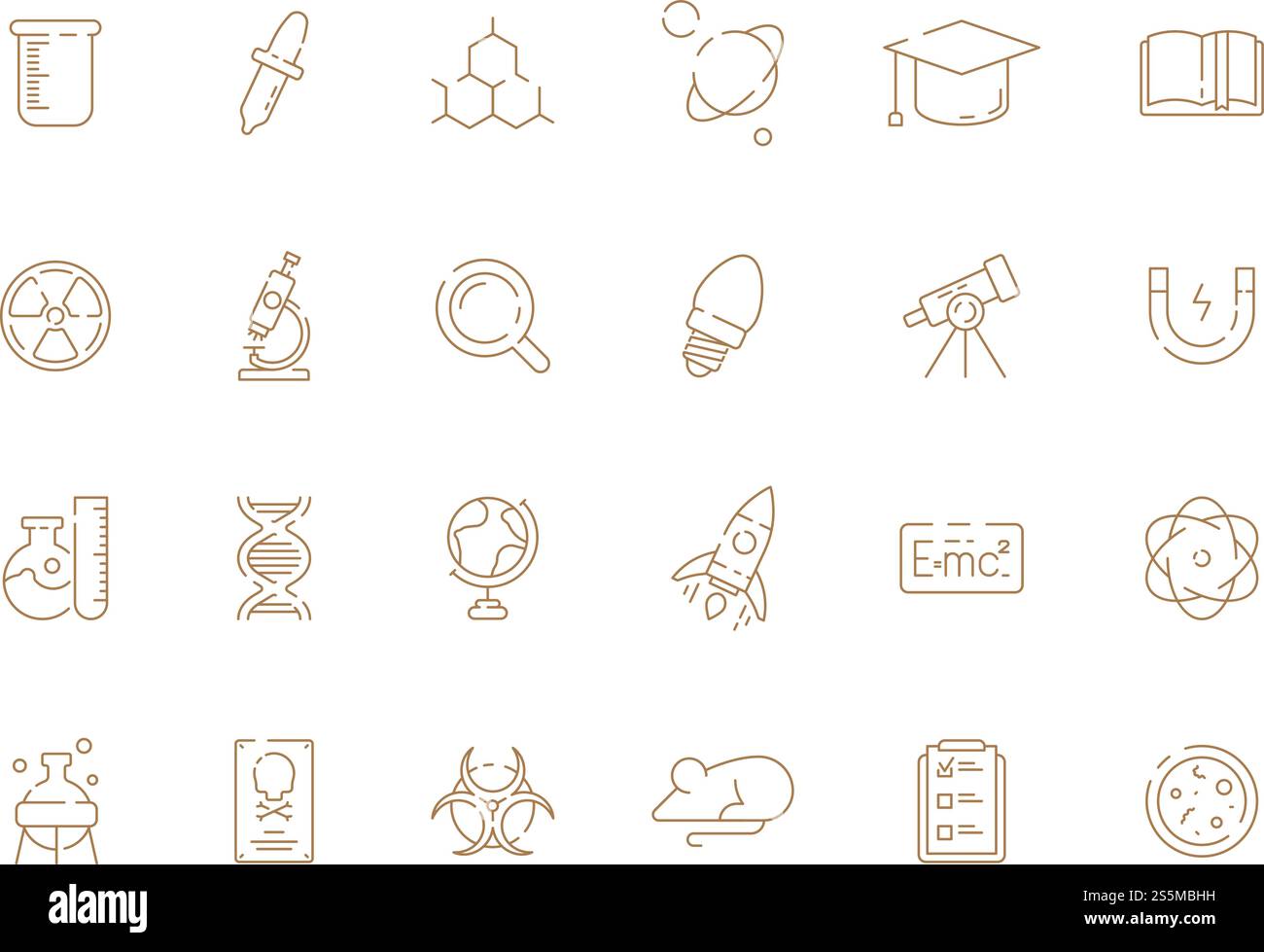 Science icon. Laboratory or factory chemical physical equipment lens ...