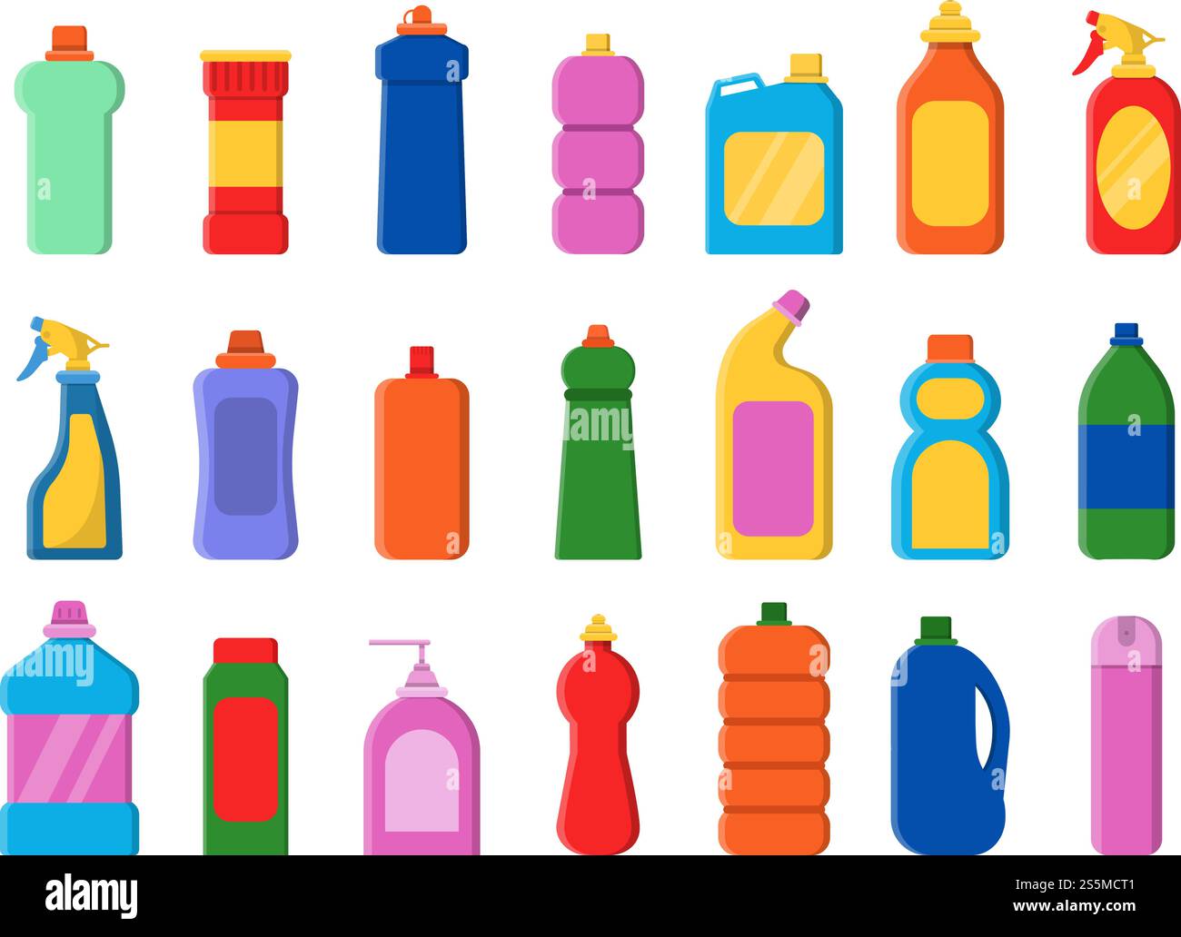 Chemical clean bottles. Detergent sanitary laundry cleaner service ...