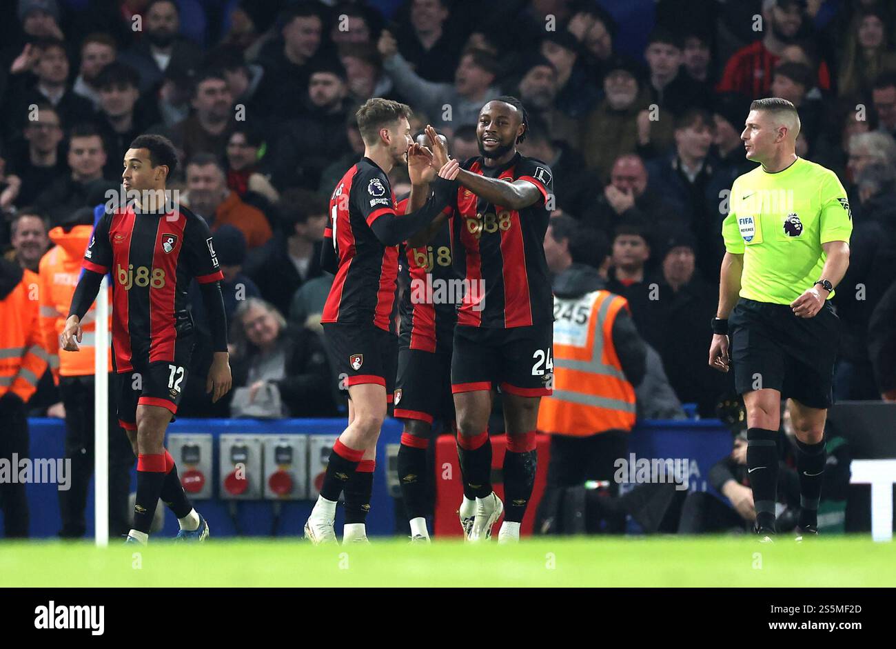 Bournemouth's Antoine Semenyo celebrates scoring their side's second ...