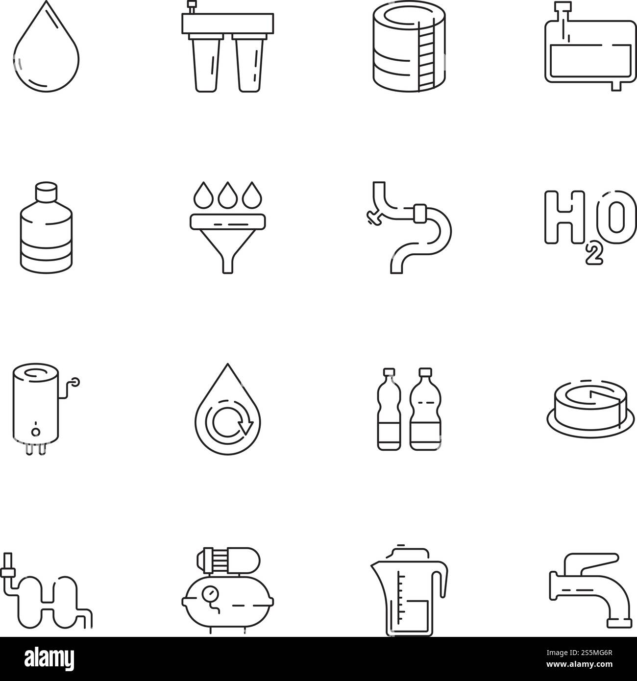 Clean water icon. Fresh drink dispenser machine purity relations eco ...