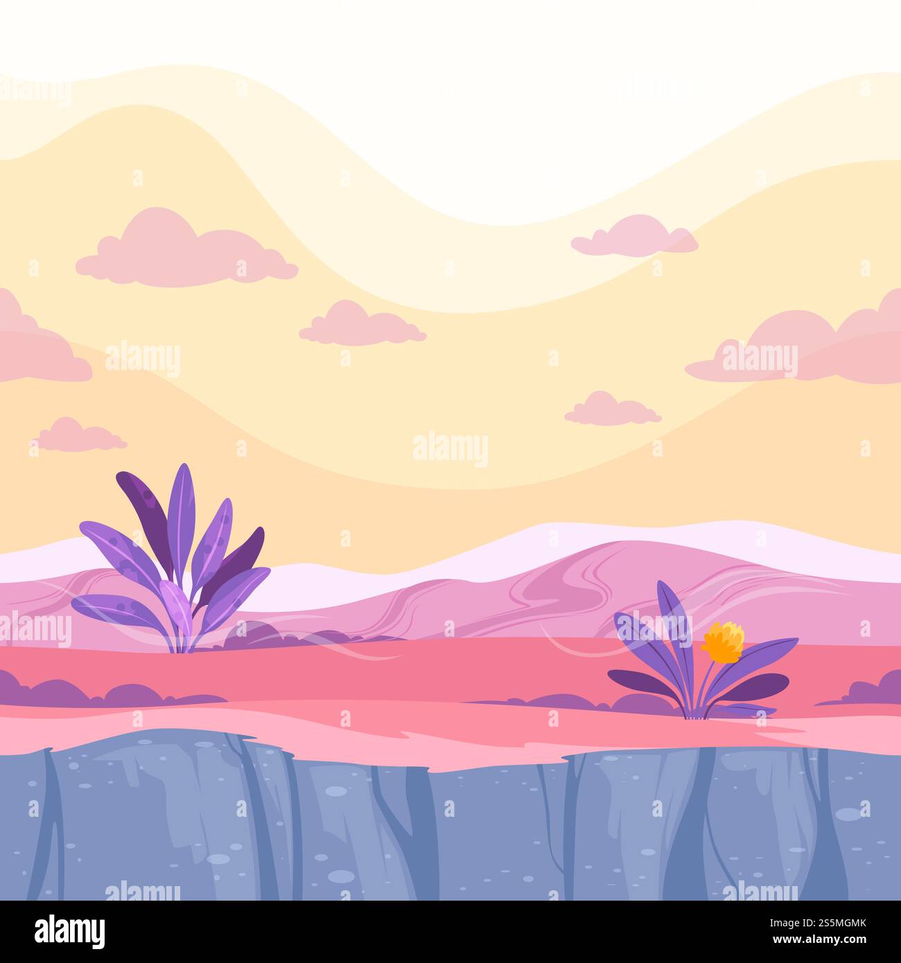 Futuristic seamless ground. Moon strange alien land rockie surface 2d ...