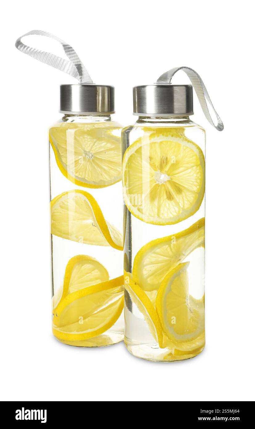 Bottles vitamin lemon on Cut Out Stock Images & Pictures - Alamy