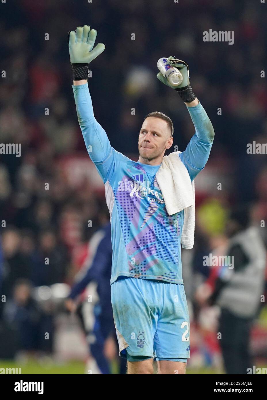 Nottingham, UK. 14th Jan, 2025. Matz Sels of Nottingham Forest ...
