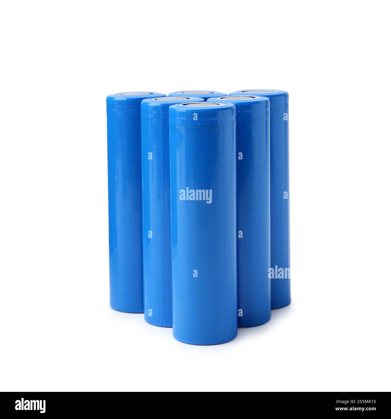 Many AA cell batteries isolated on white Stock Photo - Alamy