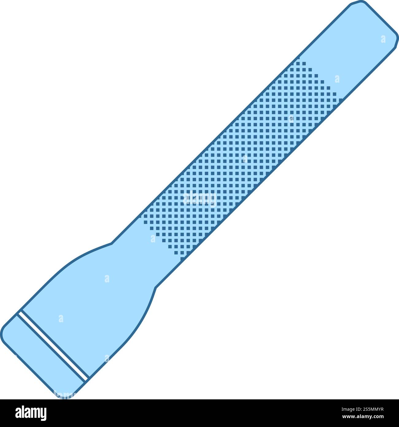 Police Flashlight Icon. Thin Line With Blue Fill Design. Vector ...