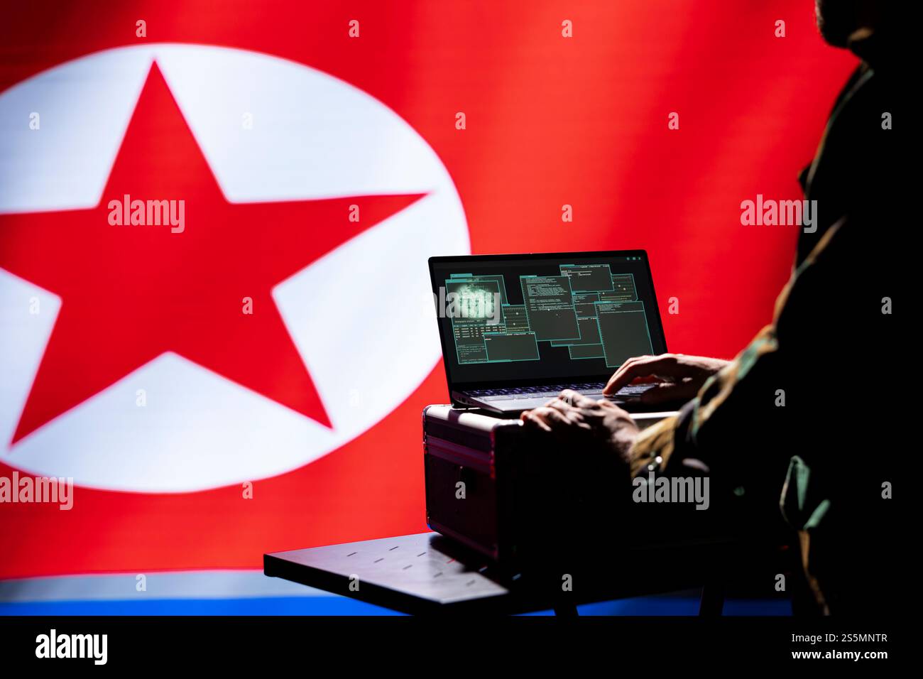 North Korean air defense operator uses radar detecting missile attacks ...