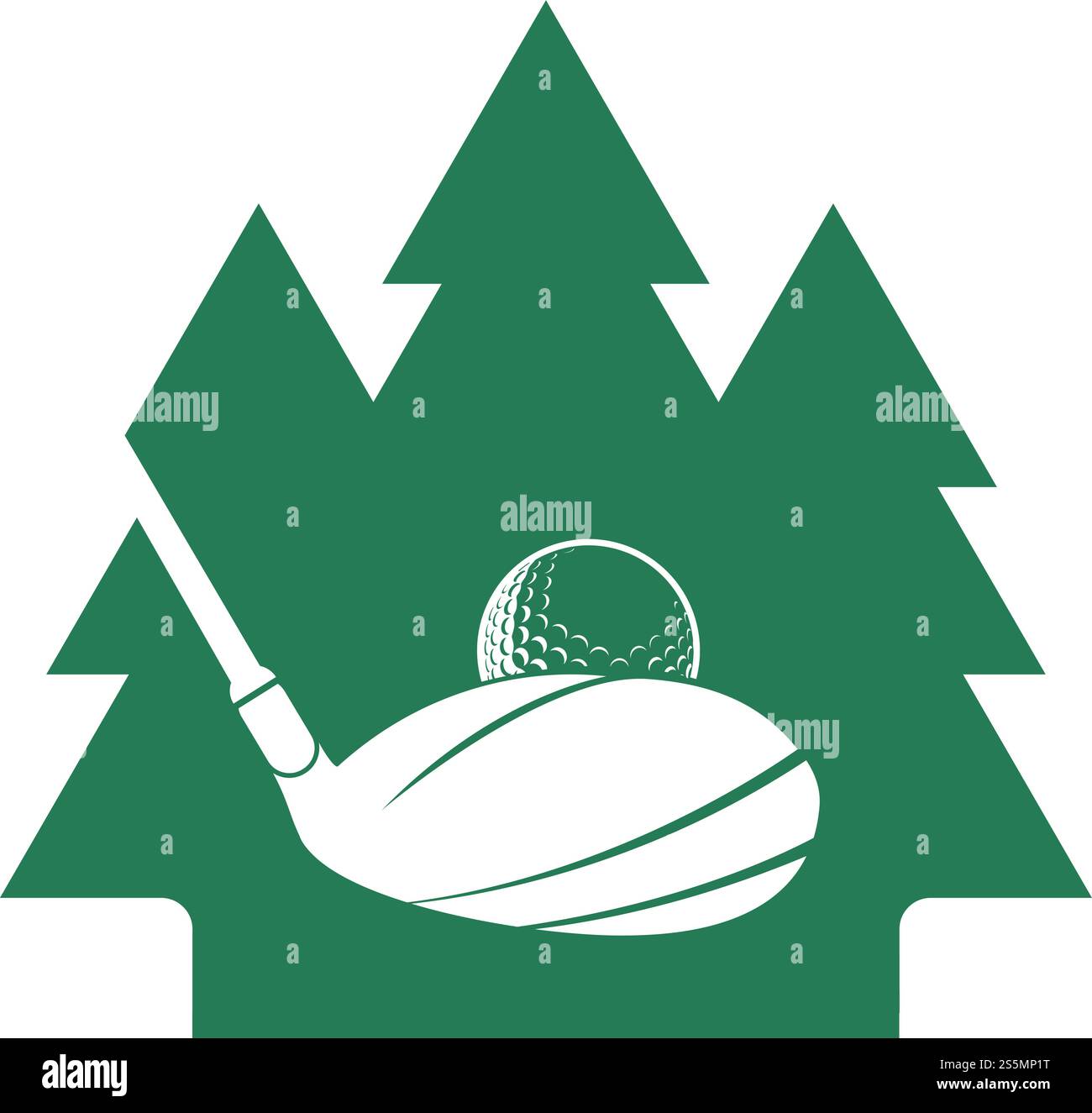 Golf pine tree vector logo design. Golf club inspiration logo design ...