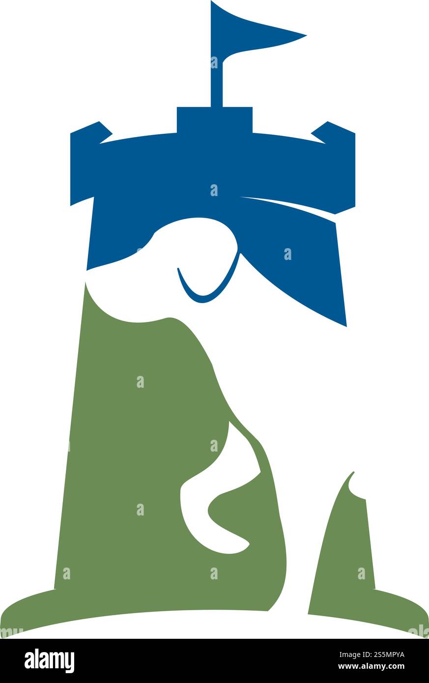 Dog head and fort vector logo design. Animal insurance company logo ...