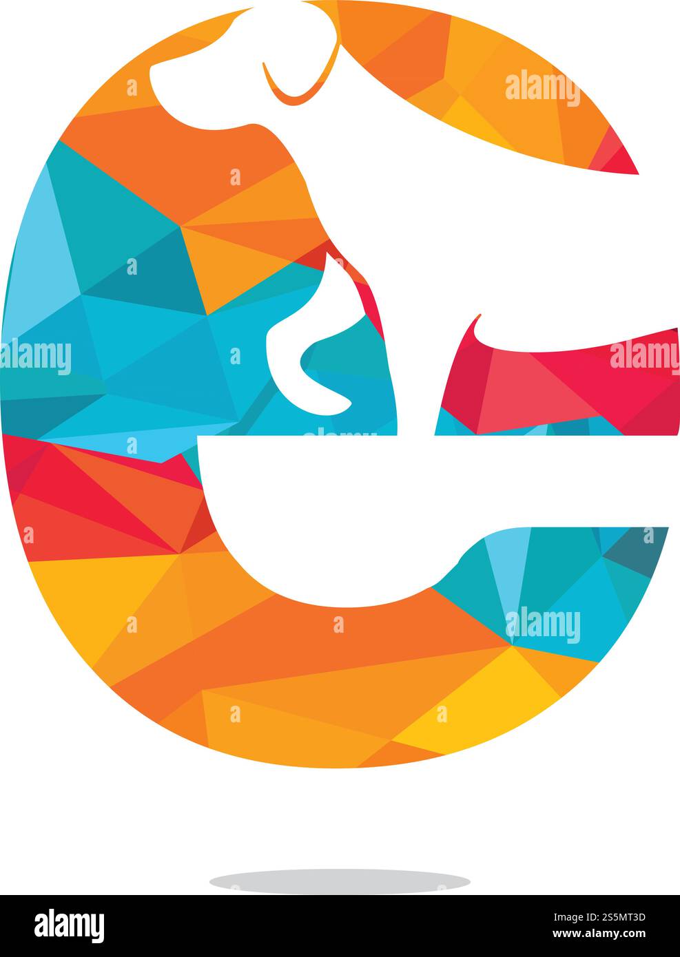 Letter E and Dog head vector logo design. Pet care logo design. Pet ...