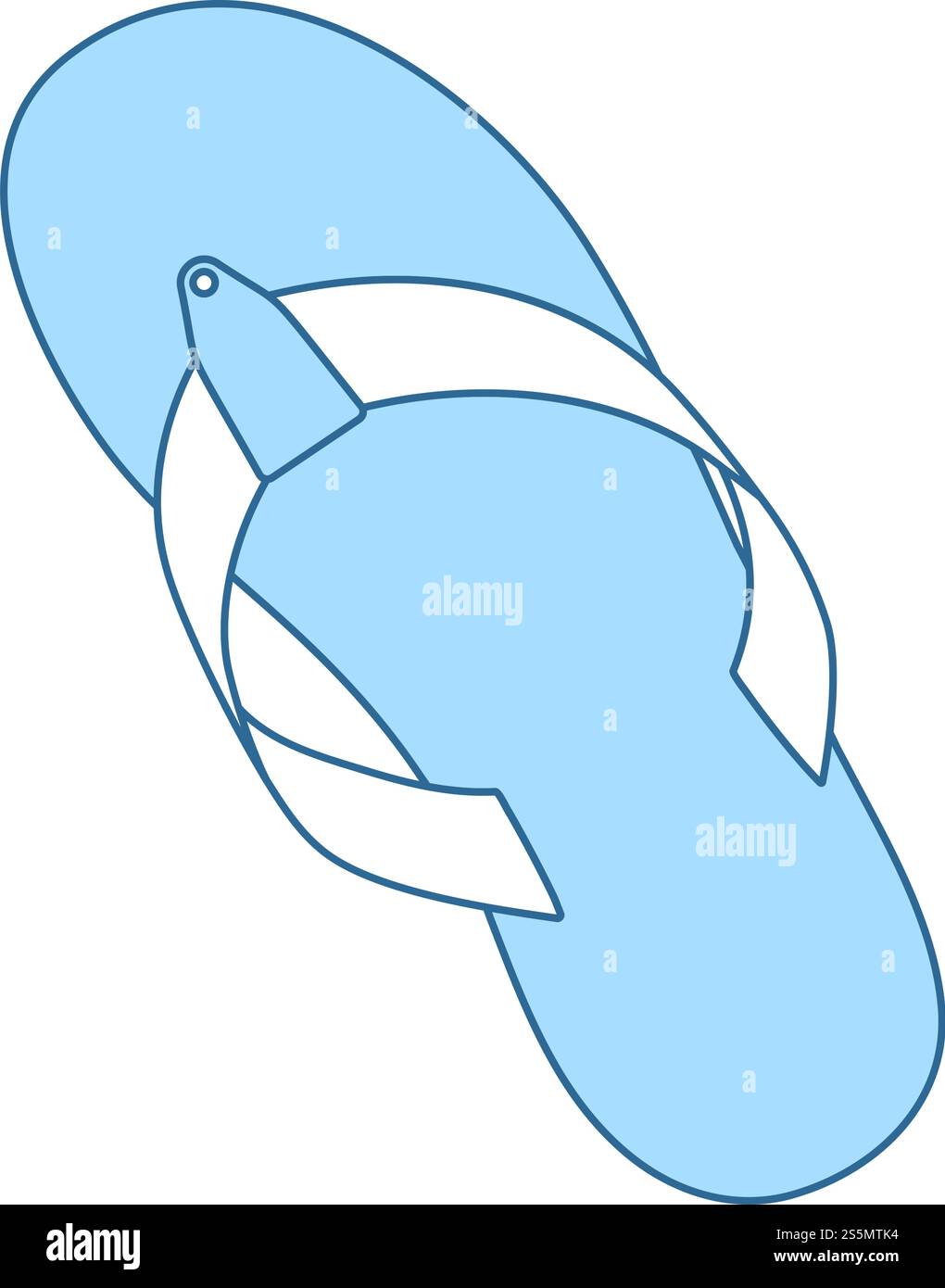 Flip Flop Icon. Thin Line With Blue Fill Design. Vector Illustration ...