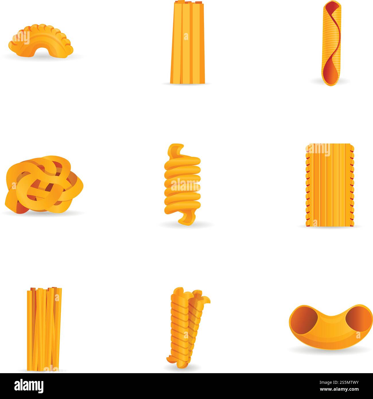 Culinary pasta icon set. Cartoon set of 9 culinary pasta vector icons ...