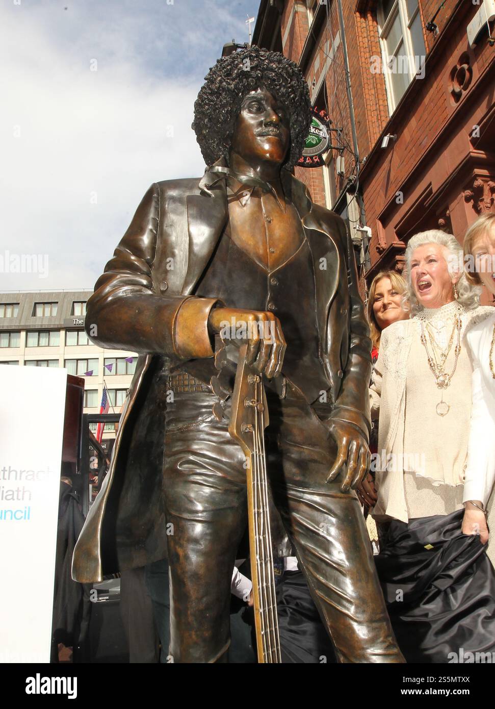 Dublin, Ireland - 15th August 2013 - Statue of Thin Lizzy's Phil Lynott ...
