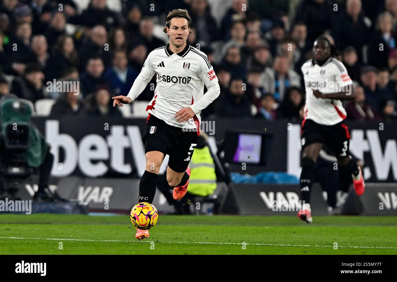 London, UK. 14th Jan, 2025. Joachim Andersen (Fulham) during the West ...