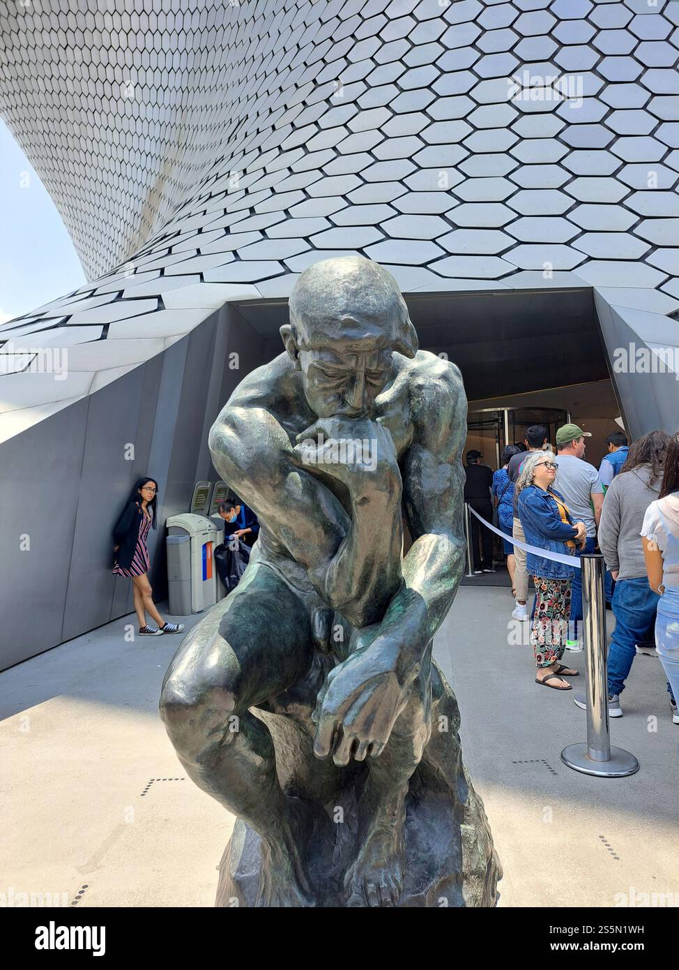 Mexico City, Mexico - Jul 19 2023: Sculpture The Thinker by Auguste ...