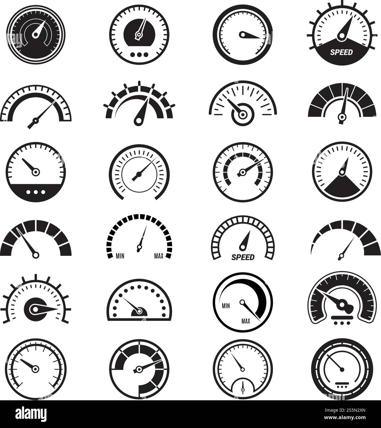 Level measure infographic. Speedometer sign fuel limit speed indicator ...