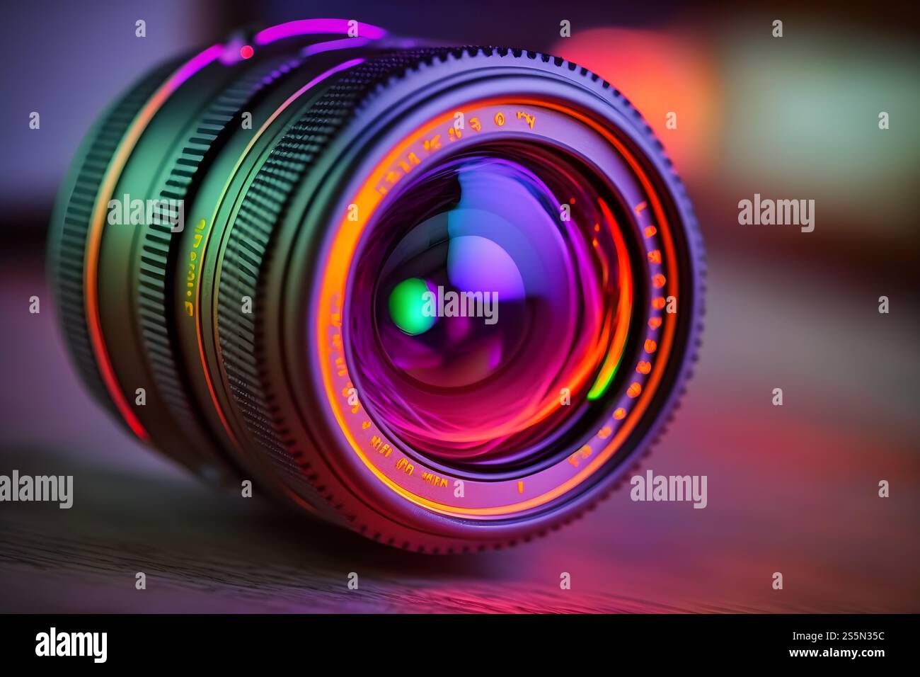 Photography Lens Extreme Close Up. Neural network AI generated art ...