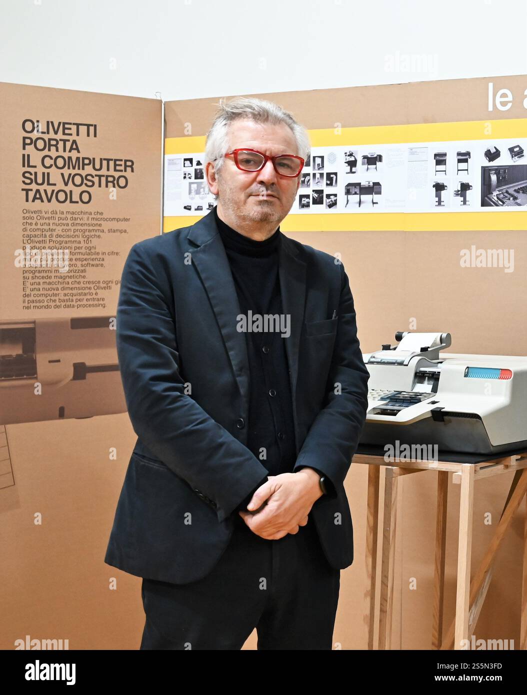 Milan, . 14th Jan, 2025. Milan, Italy Olivetti. Men, projects and ...