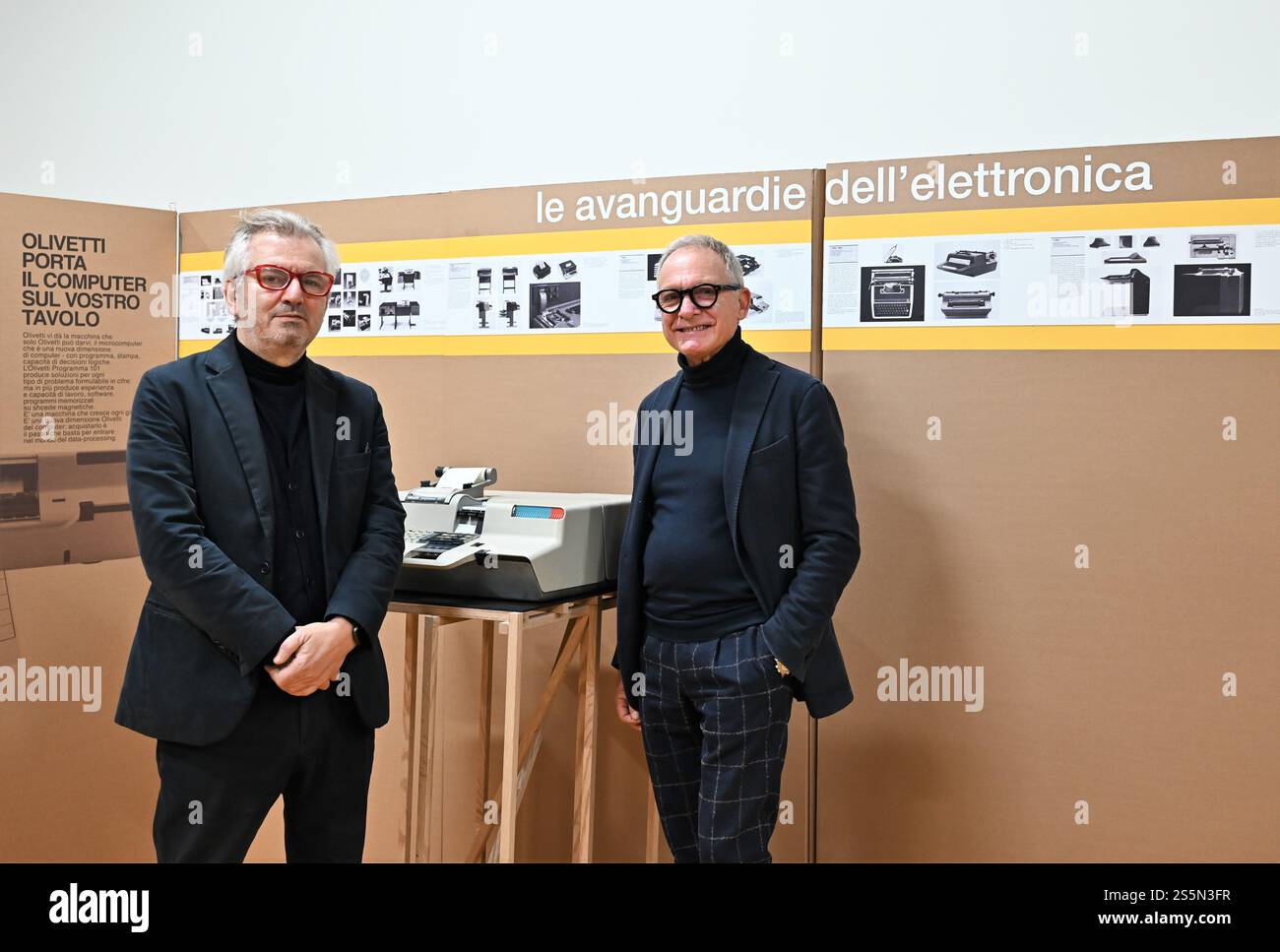 Milan, . 14th Jan, 2025. Milan, Italy Olivetti. Men, projects and ...