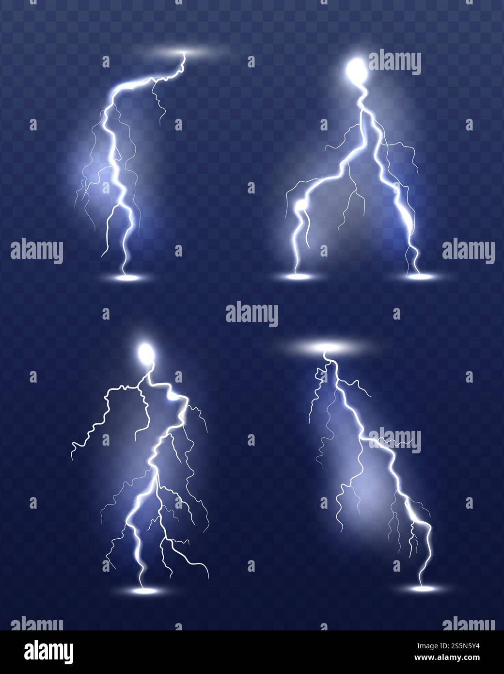 Lightning realistic. Energy glow special weather storm effects power ...