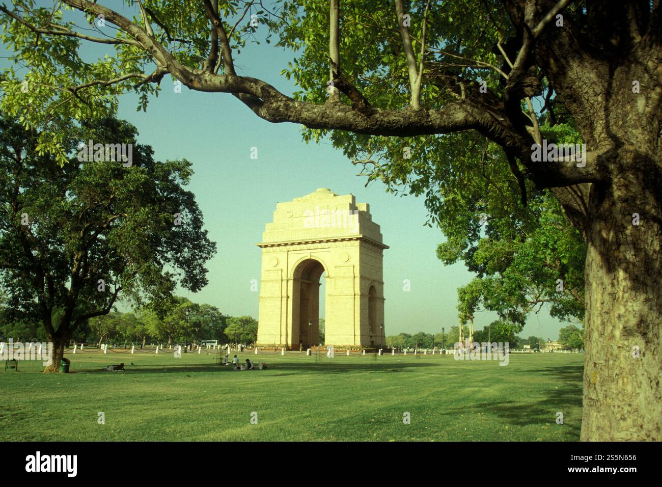 the Delhi Gate in the city of New Delhi in India. India, Delhi, Februar ...