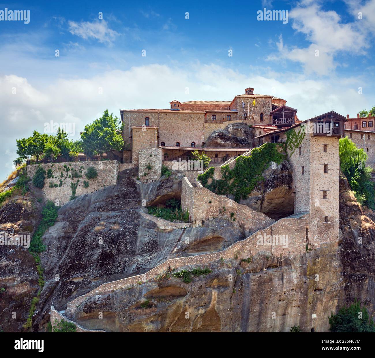 Summer Meteora - important rocky Christianity religious monasteries ...