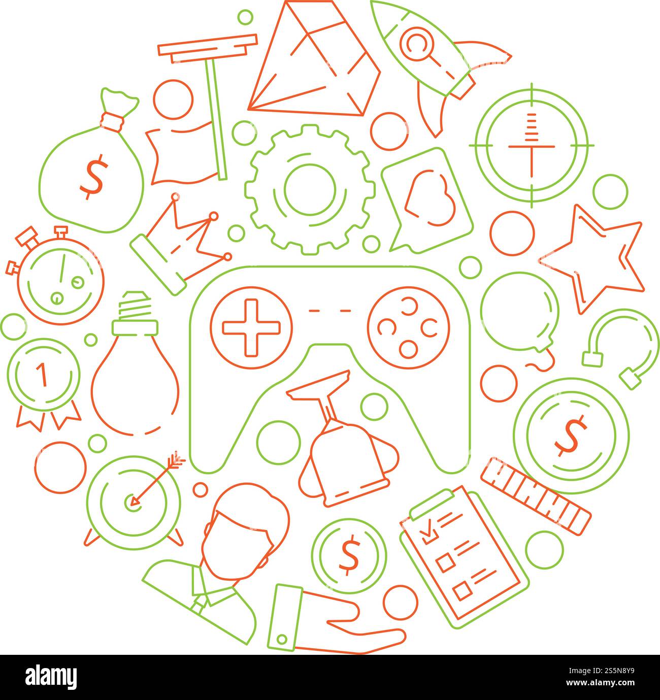 Gamification background. Gamification business concept achievement ...