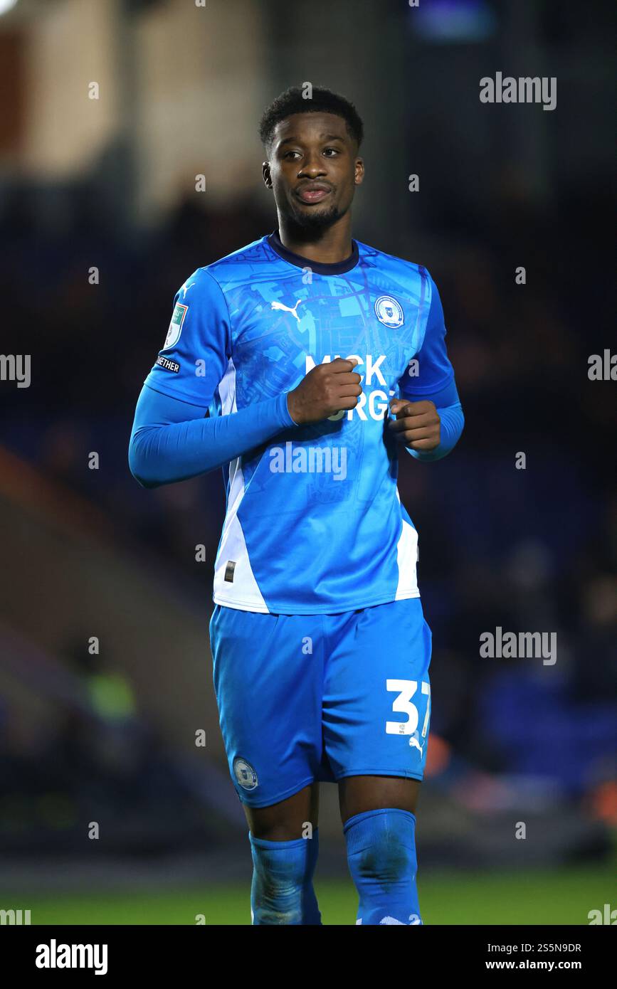 Peterborough, UK. 14th Jan, 2025. Emmanuel Fernandez (PU) at the ...