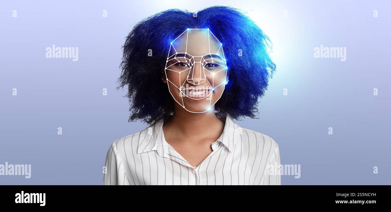 Modern facial recognition technology enhancing personal identification ...