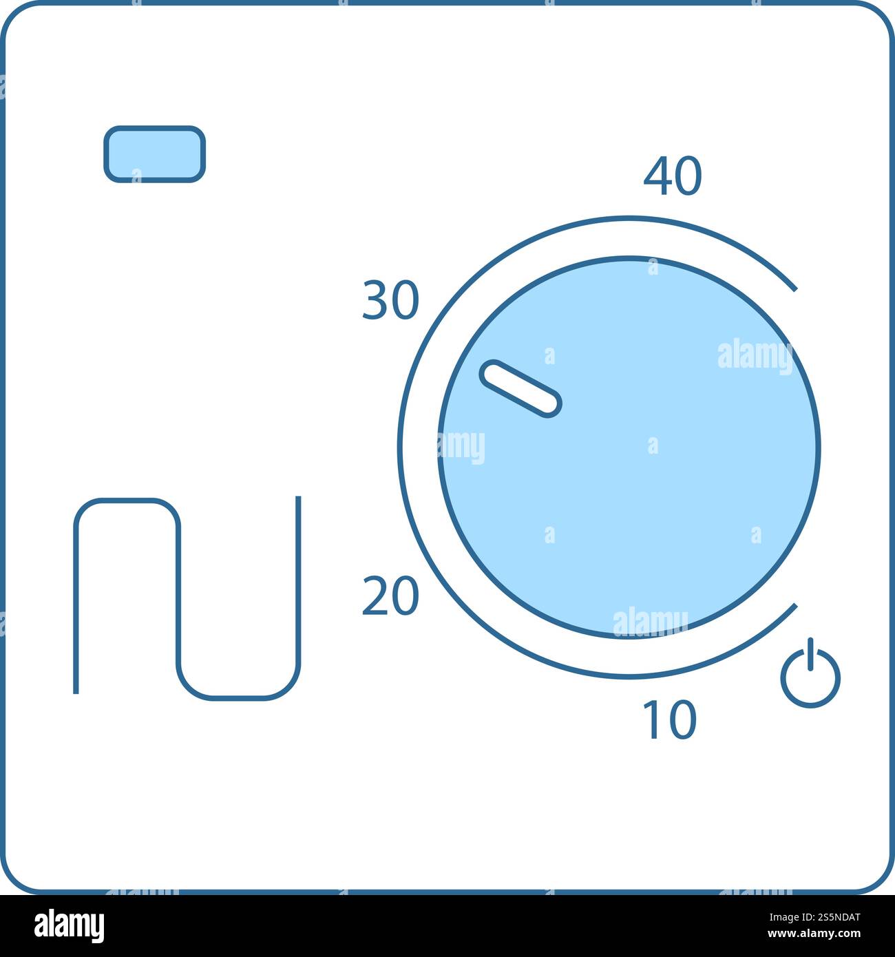 Warm Floor Wall Unit Icon. Thin Line With Blue Fill Design. Vector ...