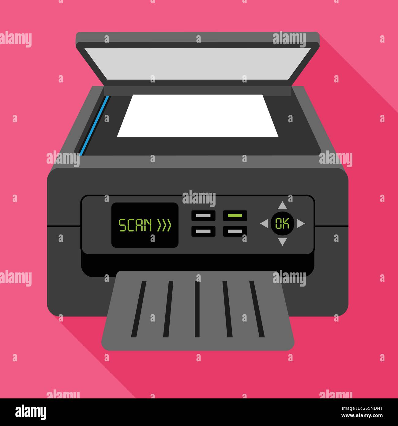 Scan printer icon. Flat illustration of scan printer vector icon for ...