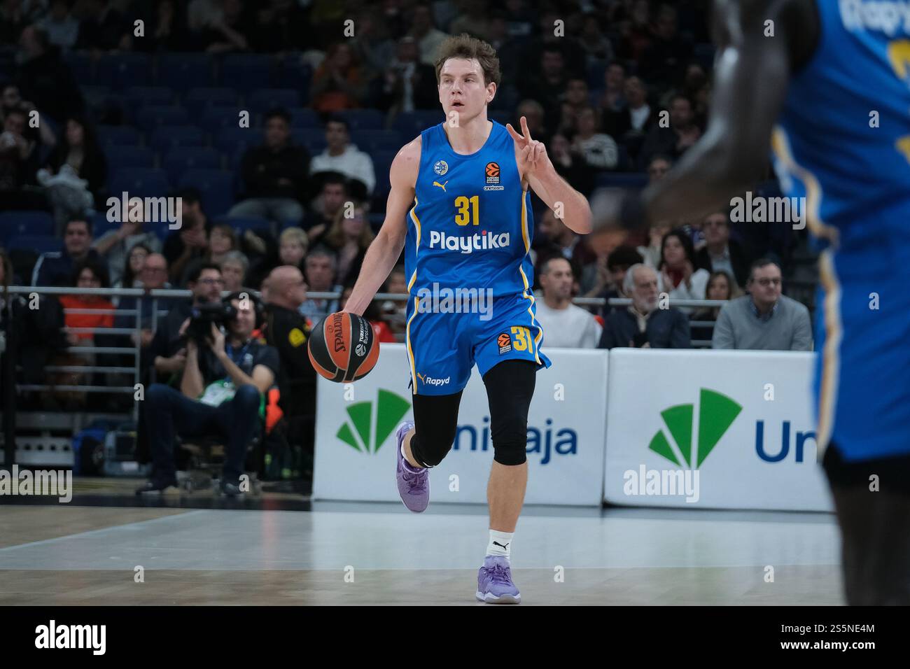 Madrid, Spain. 14th Jan, 2025. Rokas Jokubaitis of Maccabi Tel Aviv ...