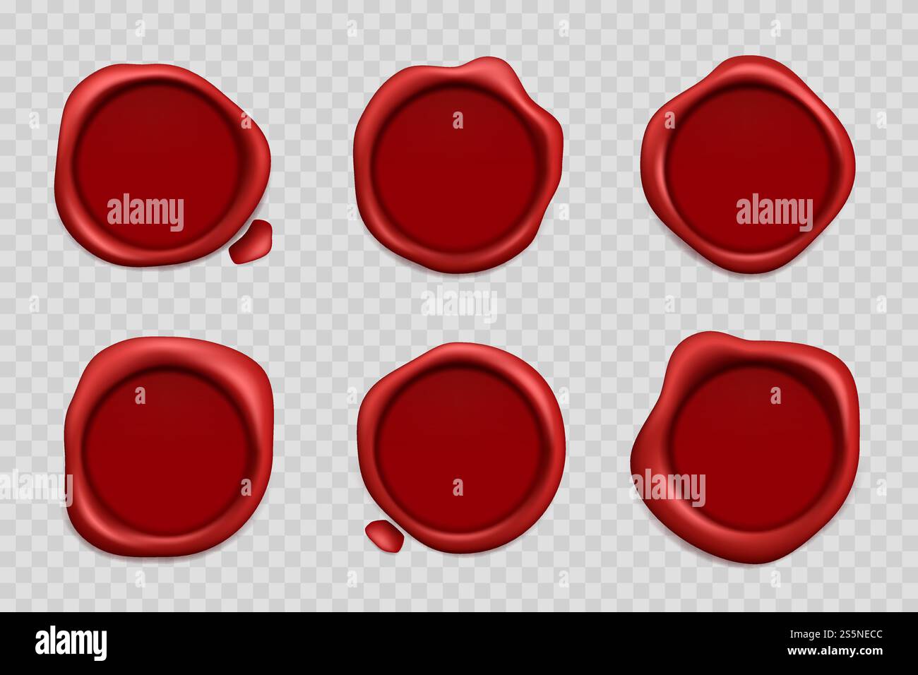 Wax stamp. Sealing marks rubbers realistic wax vector stamp ...